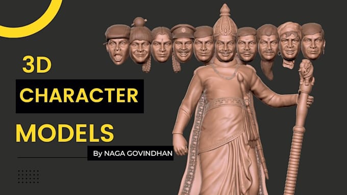 Sculpt detailed 3d character models by Naga27 | Fiverr