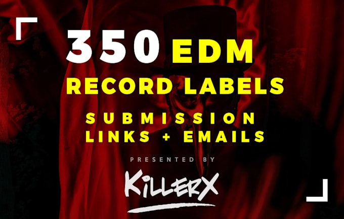Send you contact emails of 350 edm record labels by Killerxmusic | Fiverr