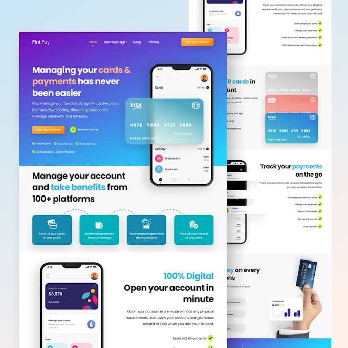 Create next js or react js website with backend integration by ...