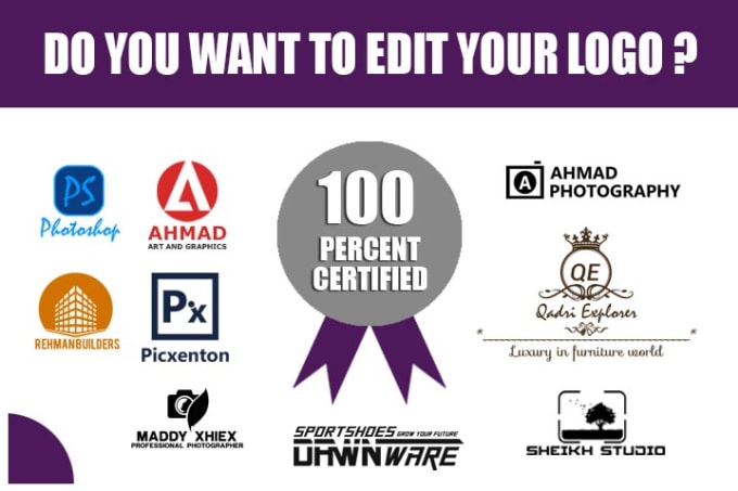 Edit, modify, change, redesign, make transparent, your logo by ...