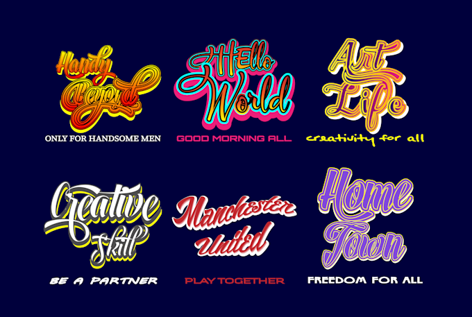 Design font, typography, handwritten text logo by Shanu_art | Fiverr