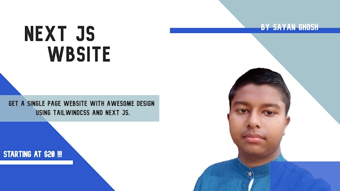 Create you a website using next js and tailwindcss by Sayan2609 | Fiverr