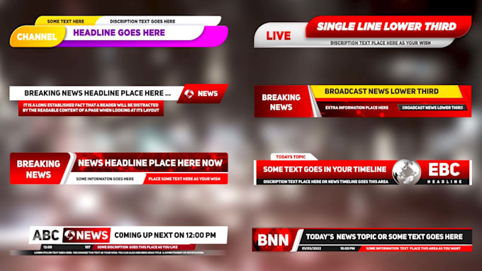 Provide custom lower thirds, title animation, youtube logo intro by ...