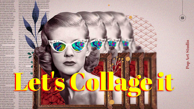 Make a creative digital paper collage video loop animation by ...