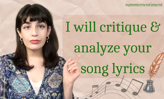Critique, analyze and provide feedback on your song lyrics by ...