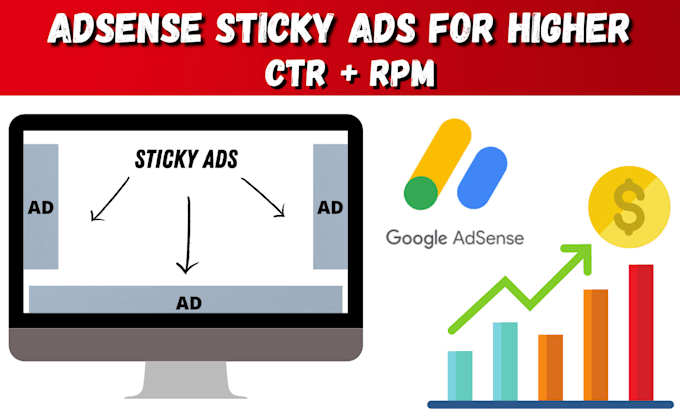 Place adsense sticky ads to your website for higher ctr, rpm by ...