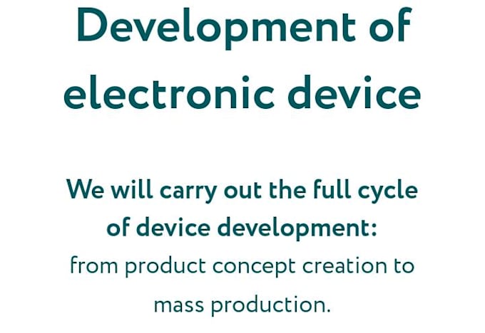 Development, production of electronic devices and embedded systems by ...