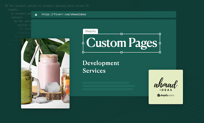 Develop shopify custom pages and features by Ahmadideas | Fiverr