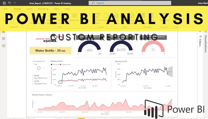 Do data analysis reporting by insightful power bi dashboard by ...