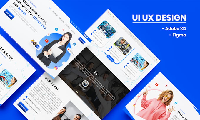 Do landing page and website ui ux design in adobe xd by Webiux | Fiverr