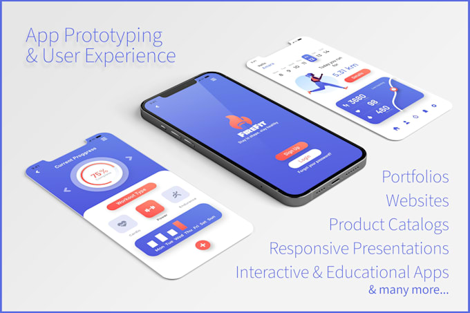 Create responsive app ui prototypes by Wynandbester | Fiverr
