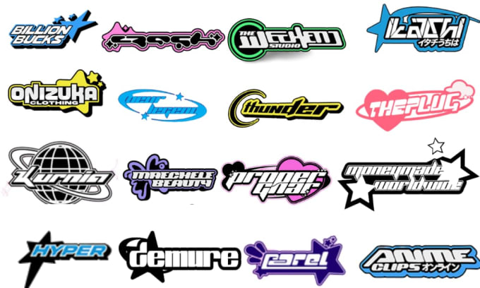 Design custom streetwear logo y2k for your brand name or by Aigull | Fiverr