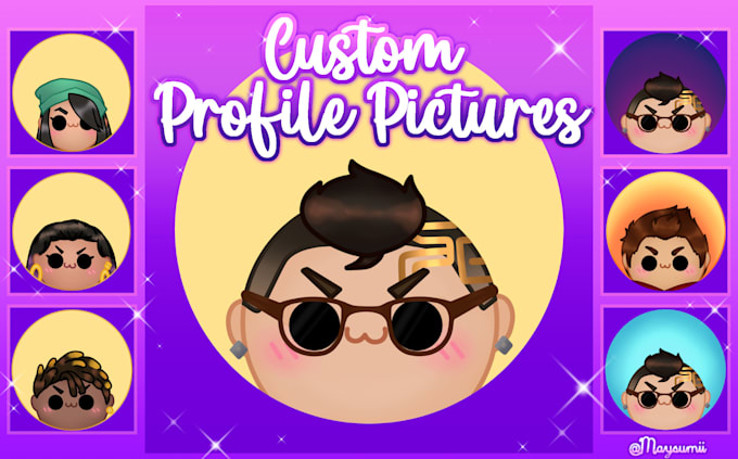 Draw you a cute custom profile picture by Mayosumii | Fiverr
