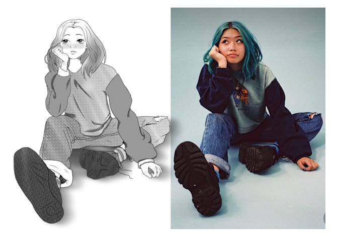 Create a personalized anime drawing illustration for you by ...