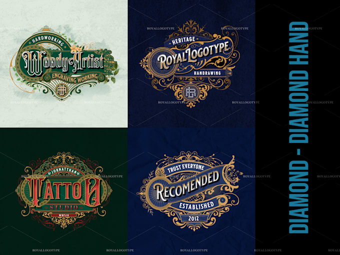 Do great retro vintage lettering logo in 24 hours by Royallogotype | Fiverr