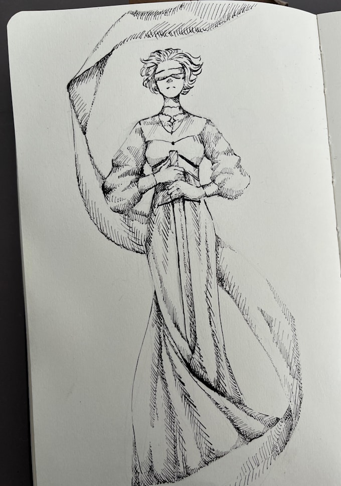 Make ink illustrations or a character design for you by Sofia_antonenko ...