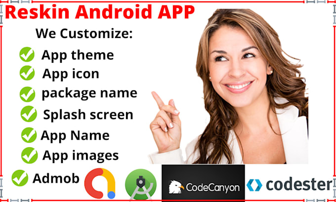 Reskin, setup, and customize your codecanyon android app by Droidlabcoders | Fiverr