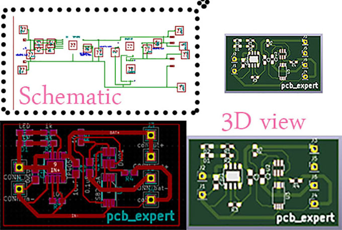 Pcb schematic and layout using professional softwares by Pcb_expert ...