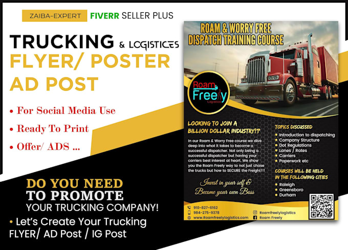 Design dispatching logistics truck, freight broker, cargo and travel ...