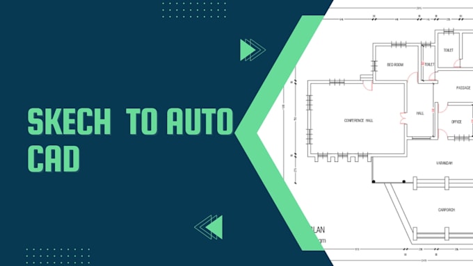 Convert sketch, jpg, blue print, pdf into autocad, cad, dwg by Engg_iqbal | Fiverr