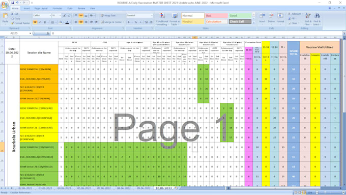 Create excel sheet with formula and design by Udaykumarbarik | Fiverr