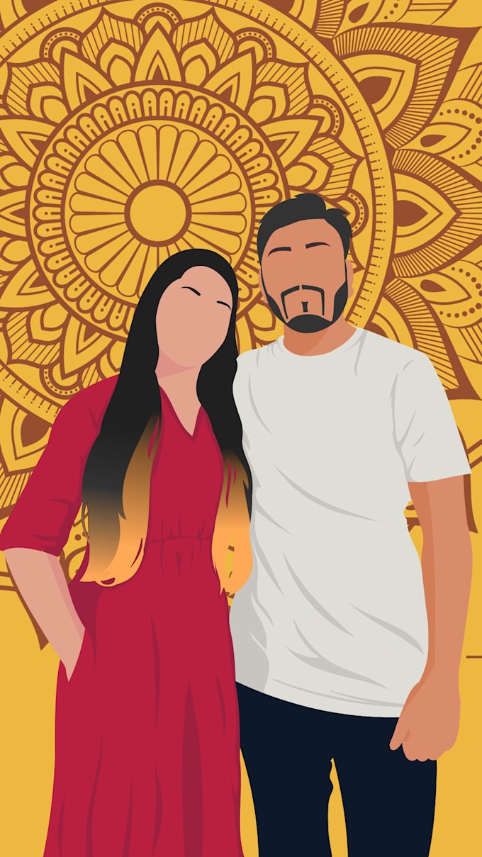 Make a simple or anime vector portrait by Raj_dass | Fiverr