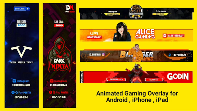 Create 3d animated gaming overlay by Realdarkninja | Fiverr