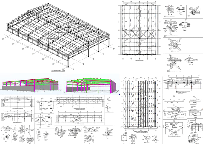 Create tekla model, shop drawings and erection layouts for steel ...