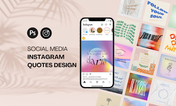 Design custom instagram quotes posts by Eliamarie | Fiverr