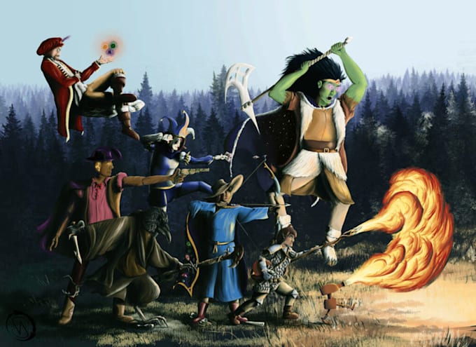 Build dnd character art and original character design by Vnizious | Fiverr