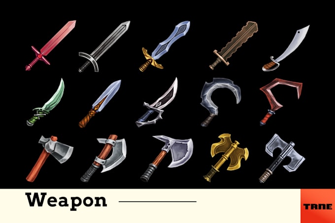 Design weapon concept art for a game by Trnestudio | Fiverr