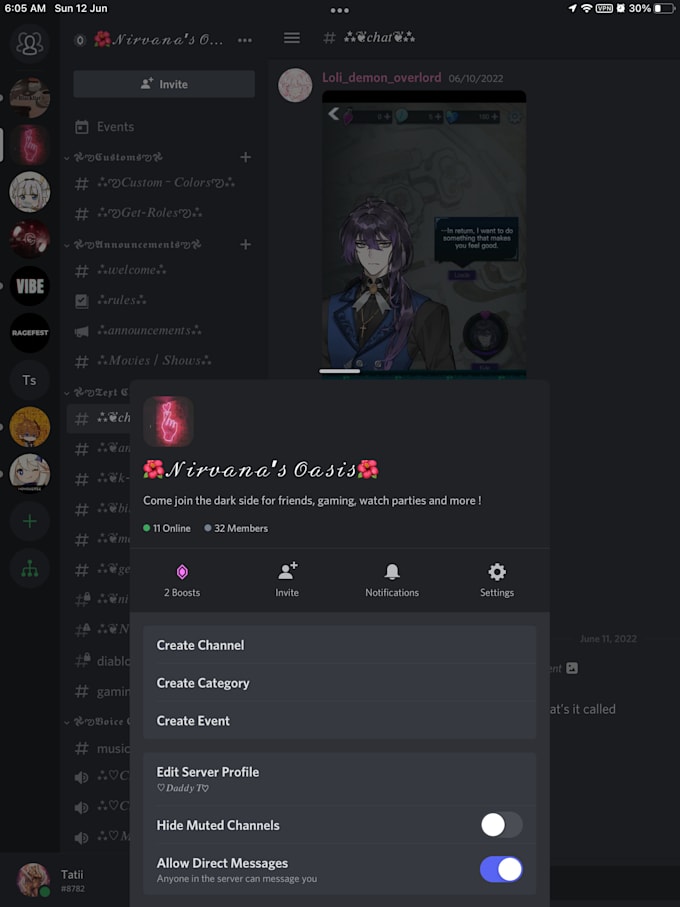Help mod your discord server by Tatiimariee | Fiverr