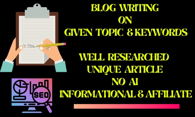 Write informational or affiliate blog on any topic myself by Tech165 ...