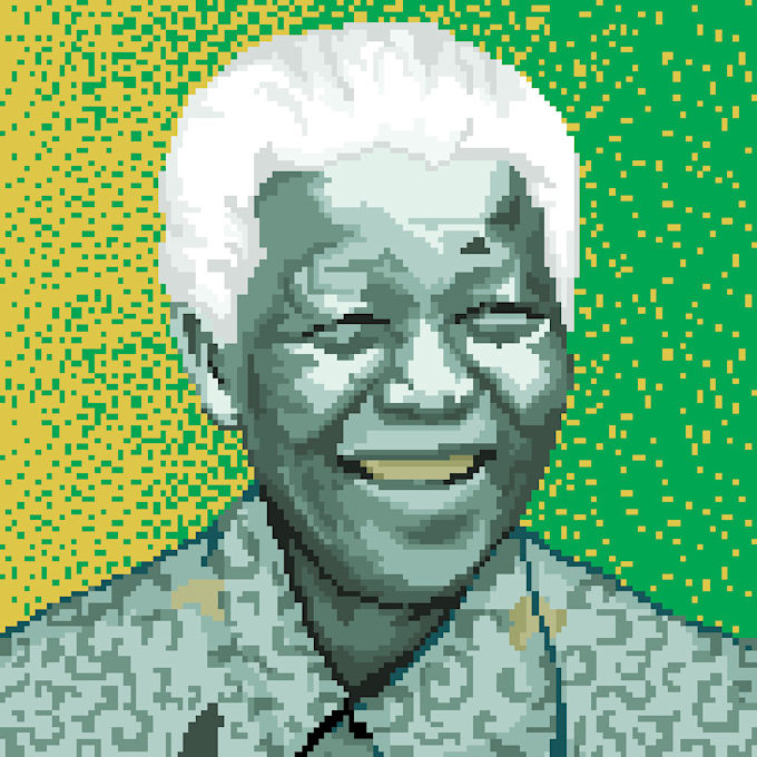 Draw detail pixel art portrait with this style by Luthfix | Fiverr