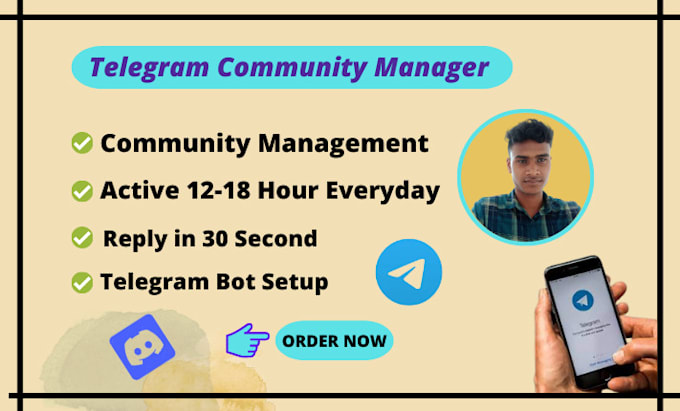 Be your telegram community manager and any crypto group by Najmul_td ...