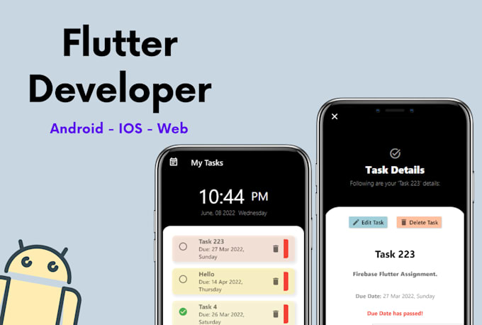 Develop hybrid android and ios apps using flutter by Hammad2324 | Fiverr