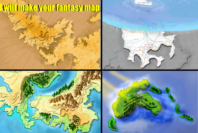 Make your fantasy landscape map by Varilia | Fiverr