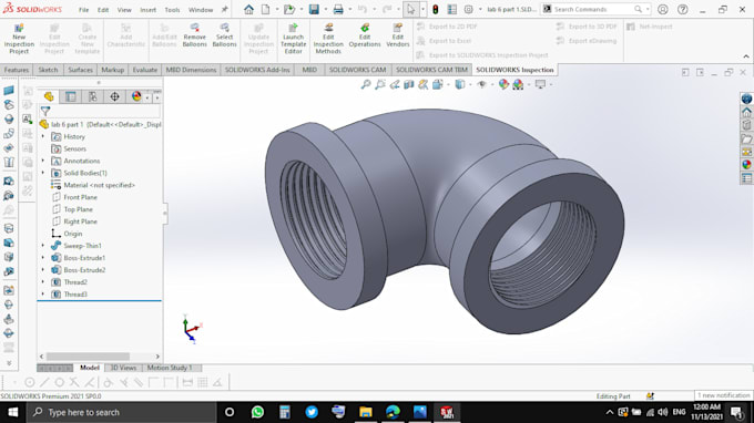Create 3d model in solidworks by Noorul2003 | Fiverr