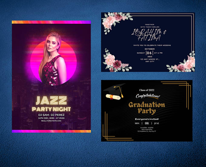Design professional poster and invitation cards in 24 hours by ...