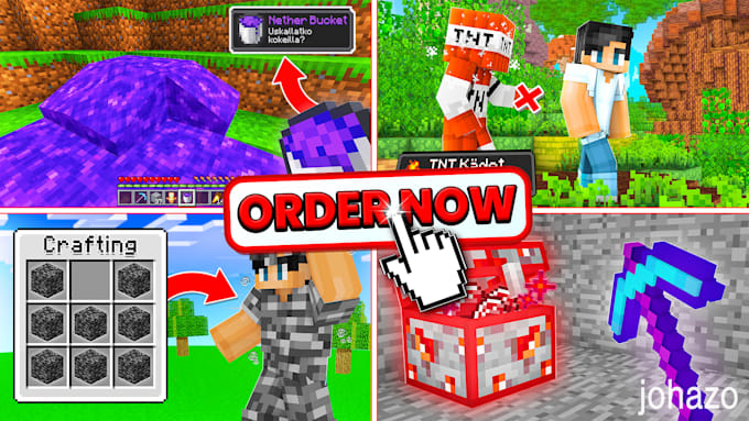Design a perfect minecraft thumbnail for you by Johazo | Fiverr