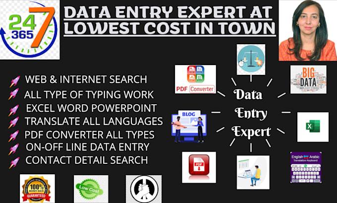 Manage your data entry copy paste ms office web research by Jabeensaeed ...