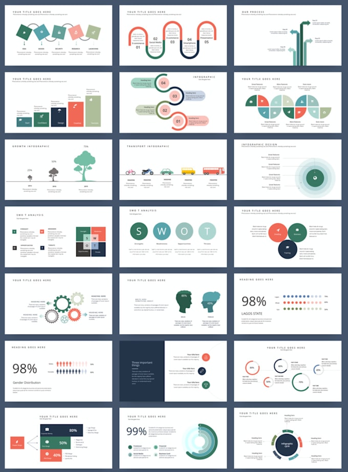 Design custom powerpoint template by Shaili_ | Fiverr