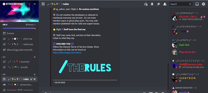 Moderate and create fully setup discord server and logo by Felixar ...