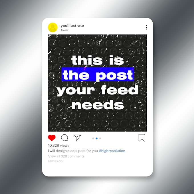Design a cool insta post for you or your brand by Youillustrate | Fiverr