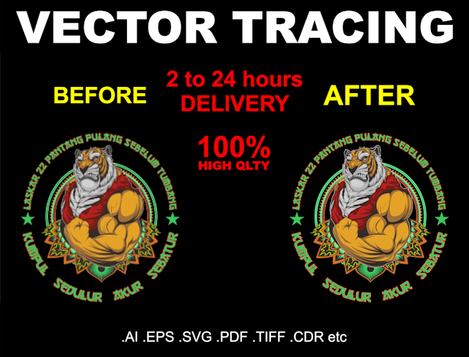 Perfectly trace logo or image in vector by Rnssnc_prjct | Fiverr