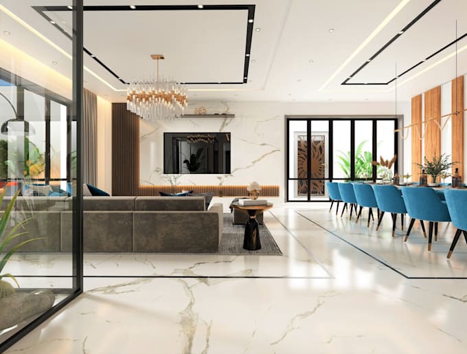 Interior design cad and walkthrough animation by Fahadali363 | Fiverr