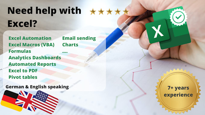 Excel vba, macros, automation, ms excel and formulas by Fabian_smoofii | Fiverr