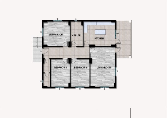 2d floor plan for real estate agent by Berfunpektas8 | Fiverr