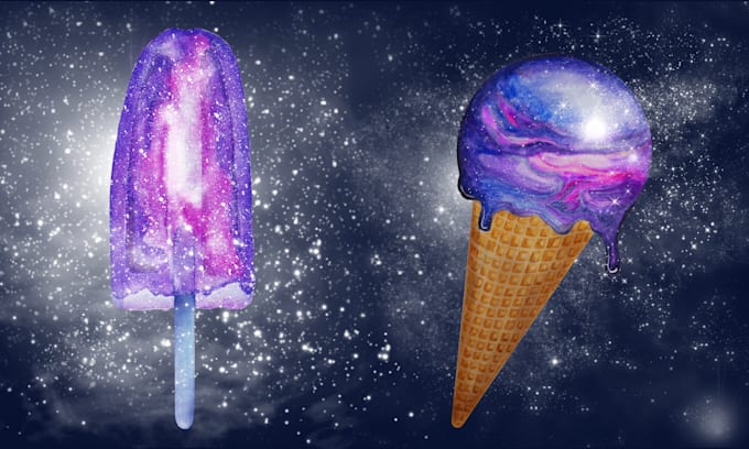 Draw a mystical space illustration by Natablackthorn | Fiverr