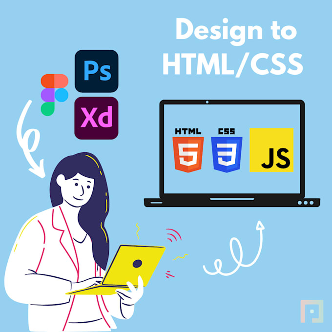 Convert Your Designs Into Html And Css Webpages By Pixls Fiverr